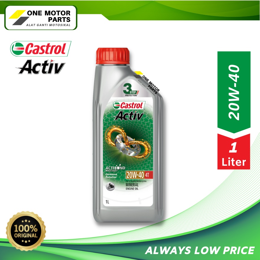 Castrol Activ Actibond 20W-40 4T 100% Original Castrol Motorcycle Oil ...
