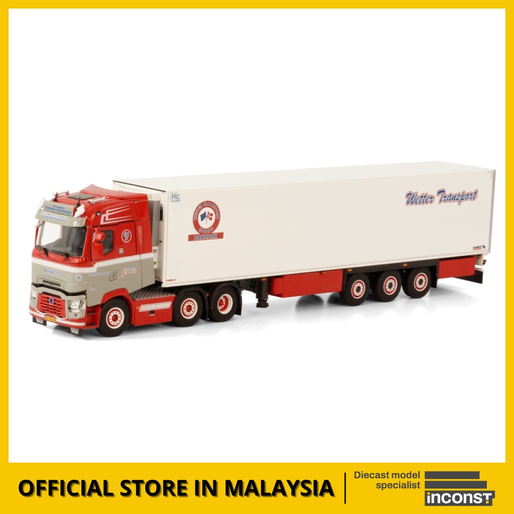 INCONST | WSI Models RENAULT T HIGH 6X2 TWIN STEER REEFER TRAILER - 3 ...