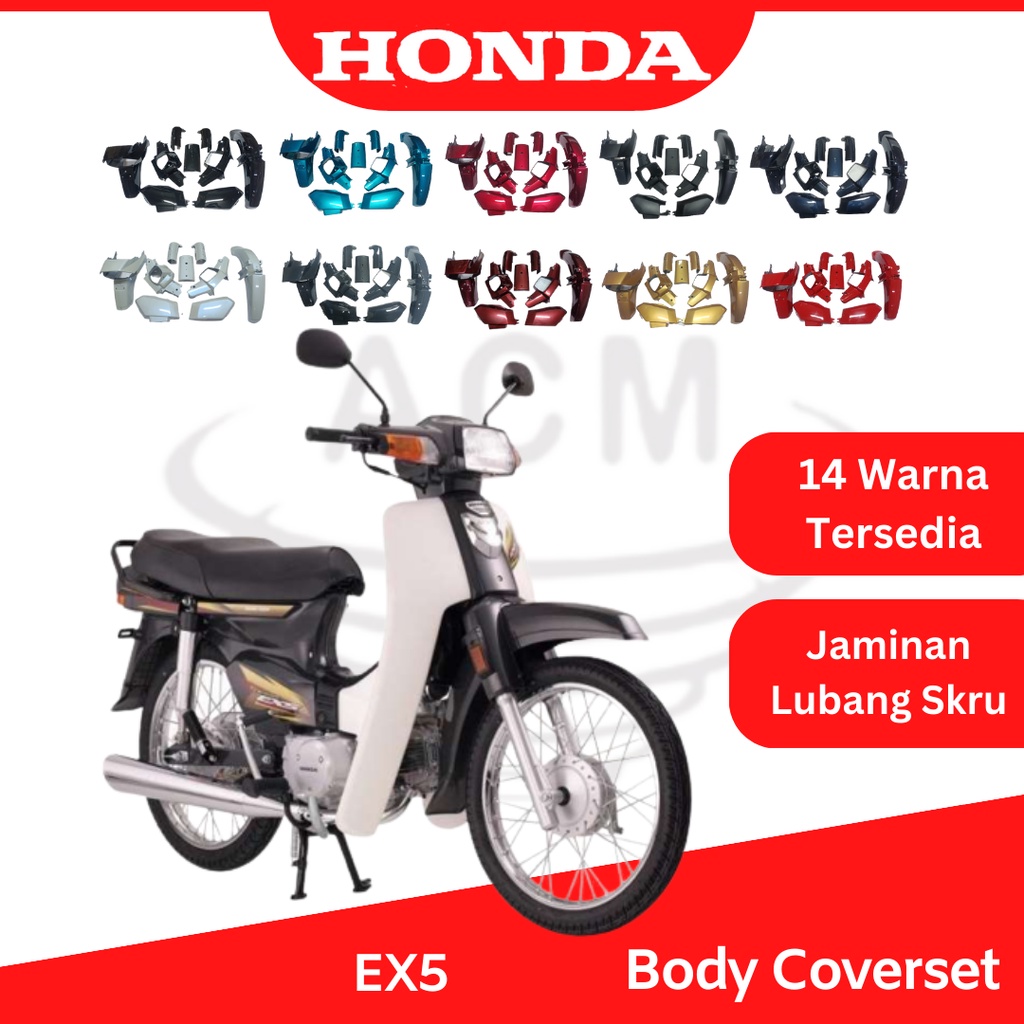 HONDA EX5 Dream High Power HP Hi Full Body Cover Set Coverset Bodyset Caver Kaver Matt Black ...