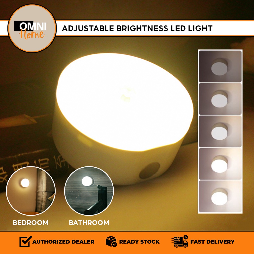 Adjustable Brightness LED Auto Sensor Light Night Warm White Lamp Wall ...
