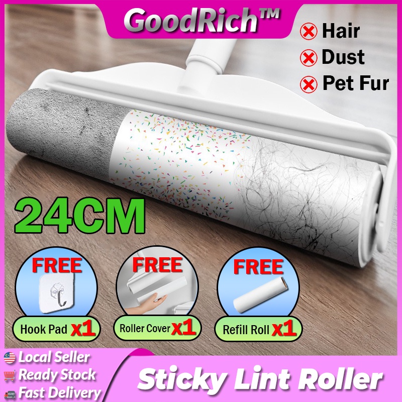 Sticky Lint Roller Detachable Dust Hair Pet Fur Remover Clothes Roller ...