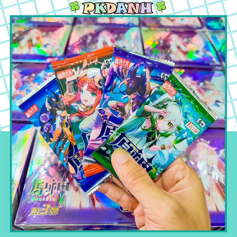 Set of 6 anime card photos of Genshin Impact game dignity gacha cards ...