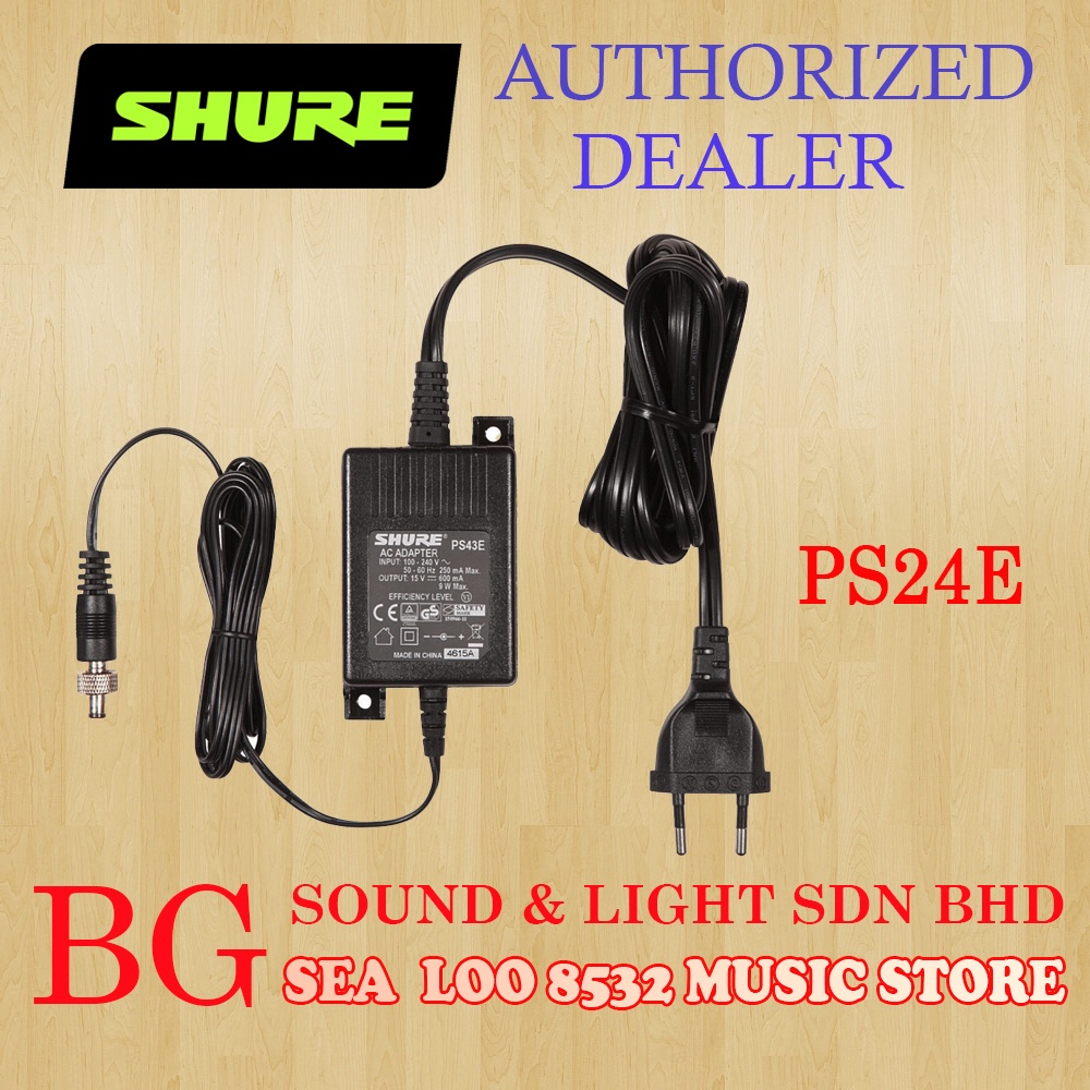 SHURE ORIGINAL PS-24E AC ADAPTOR FOR WIRELESS MIC REPLACE PS-21E PS-23E ...