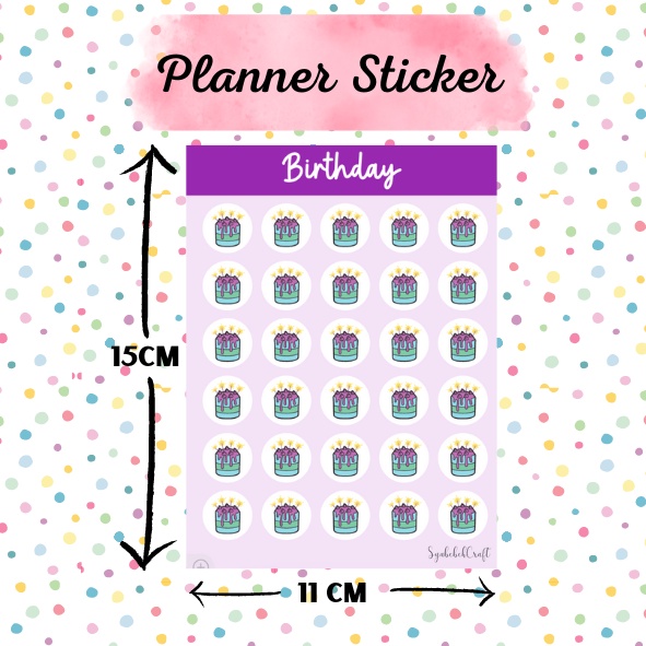 Birthday Planner Sticker | Sticker Hari Jadi (Waterproof) | Shopee Malaysia