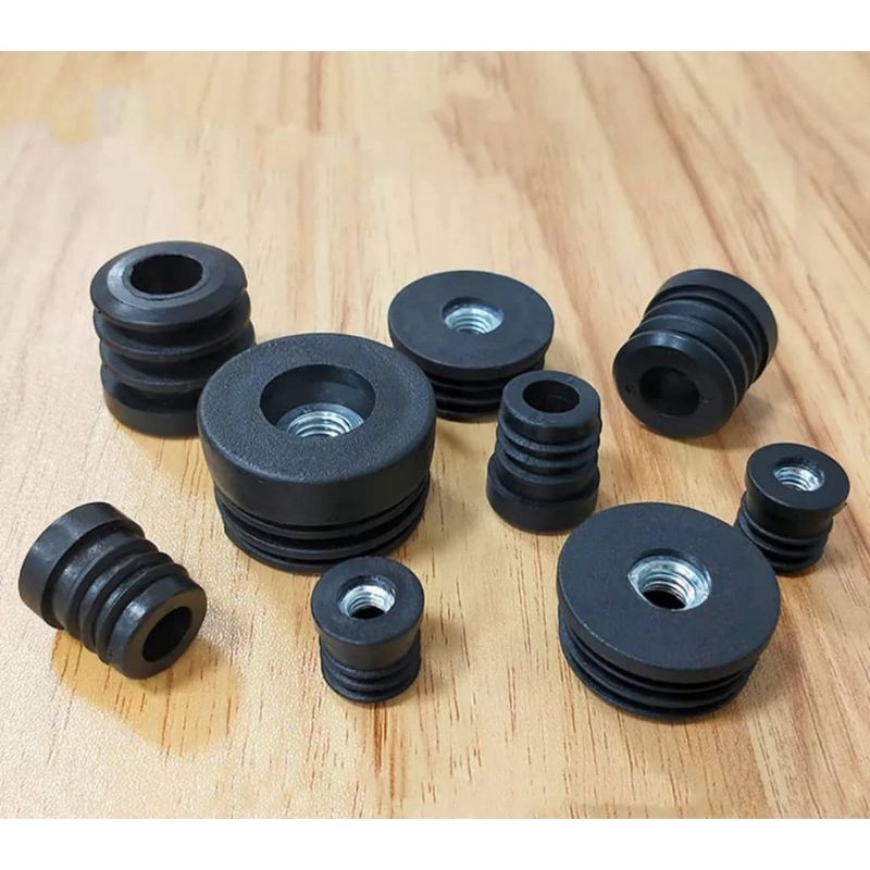 Black plastic round caps M6 M8 hole plug nut plug protection gasket ...