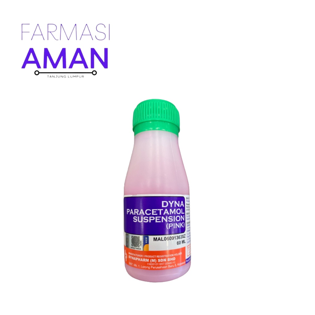 Dyna Paracetamol Suspension 60ml (Ubat Demam) | Shopee Malaysia