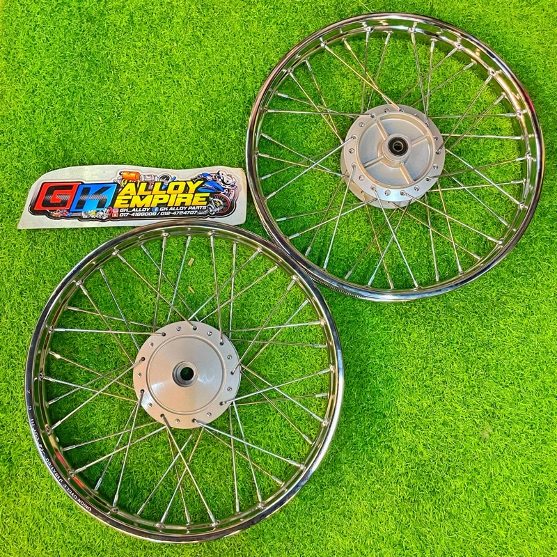 SET RIM ALLOY EX5 DREAM HUB STD DAN RIM STD SAIZ 17 x 1.40 SIAP PASANG ...