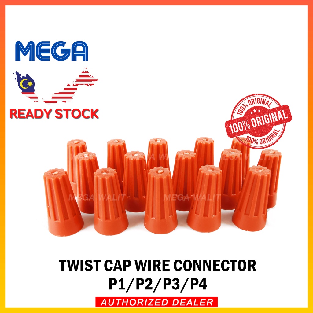 Wire Connector P2 / P3 / P4 Twist-On Spring Screw Cap | Shopee Malaysia