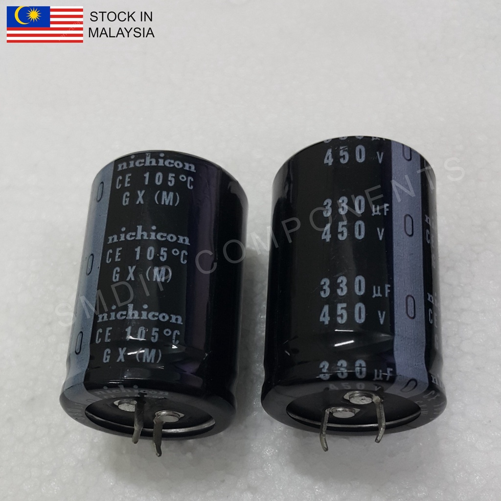 Japanese-Grade 330uF 450V 105°C, Radial Capacitor, 30mmx45mm | Shopee ...