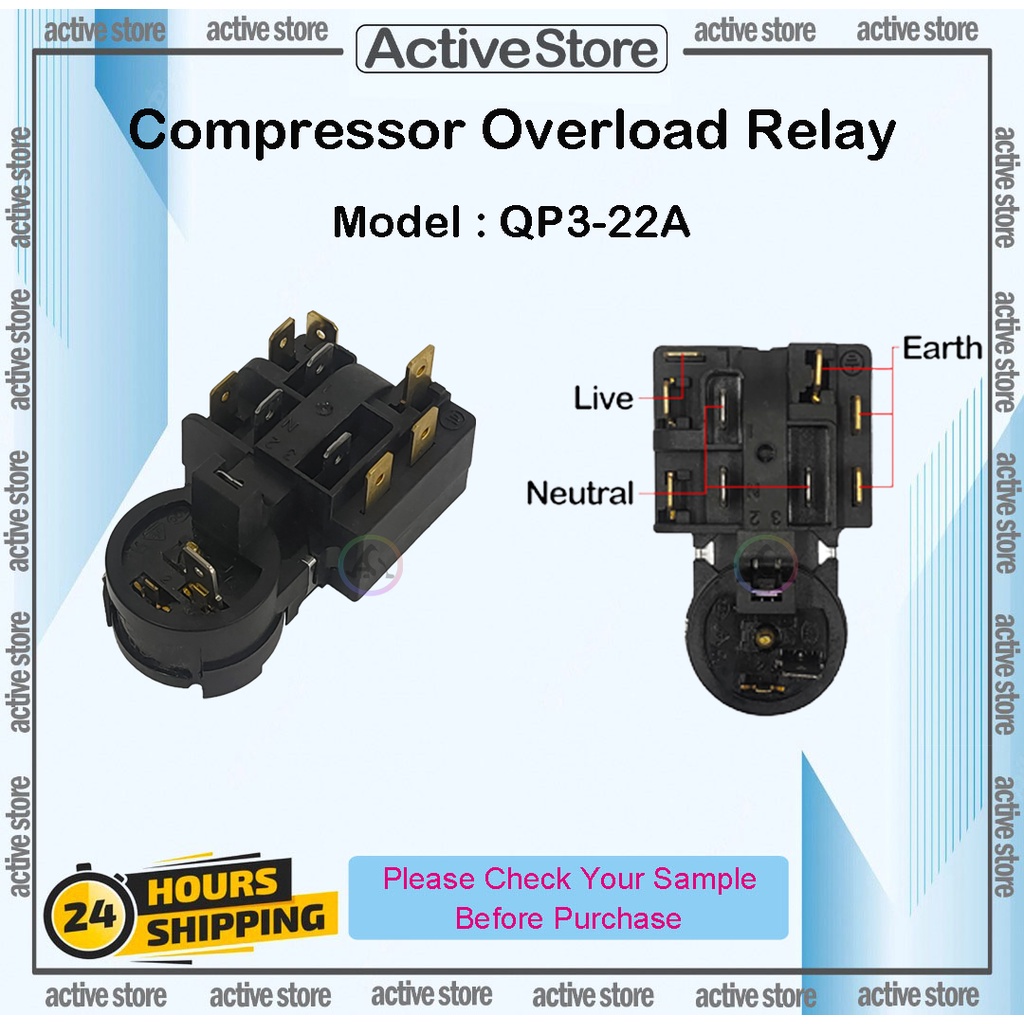 Universal Compressor Overload Relay QP3-22A | Shopee Malaysia