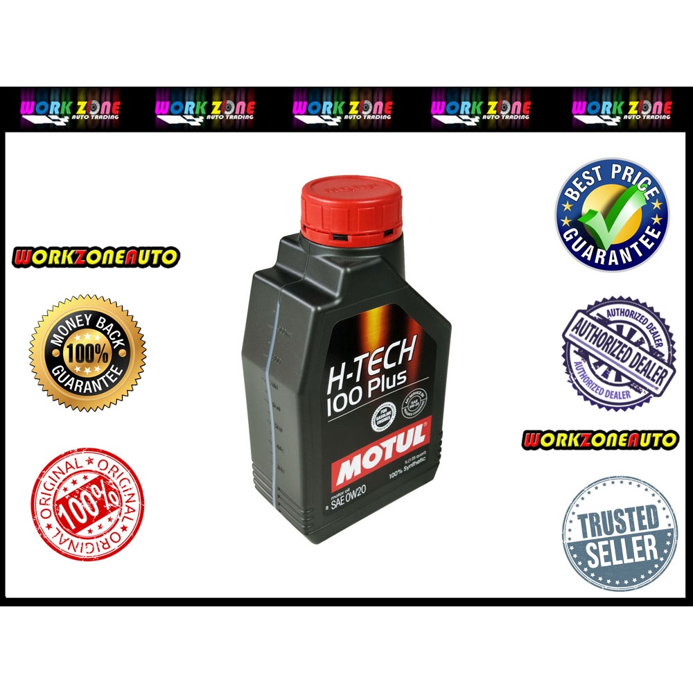 Motul H-Tech 100 Plus 0W-20 0W20 GF-5 Fully Synthetic Engine Oil 1L ...