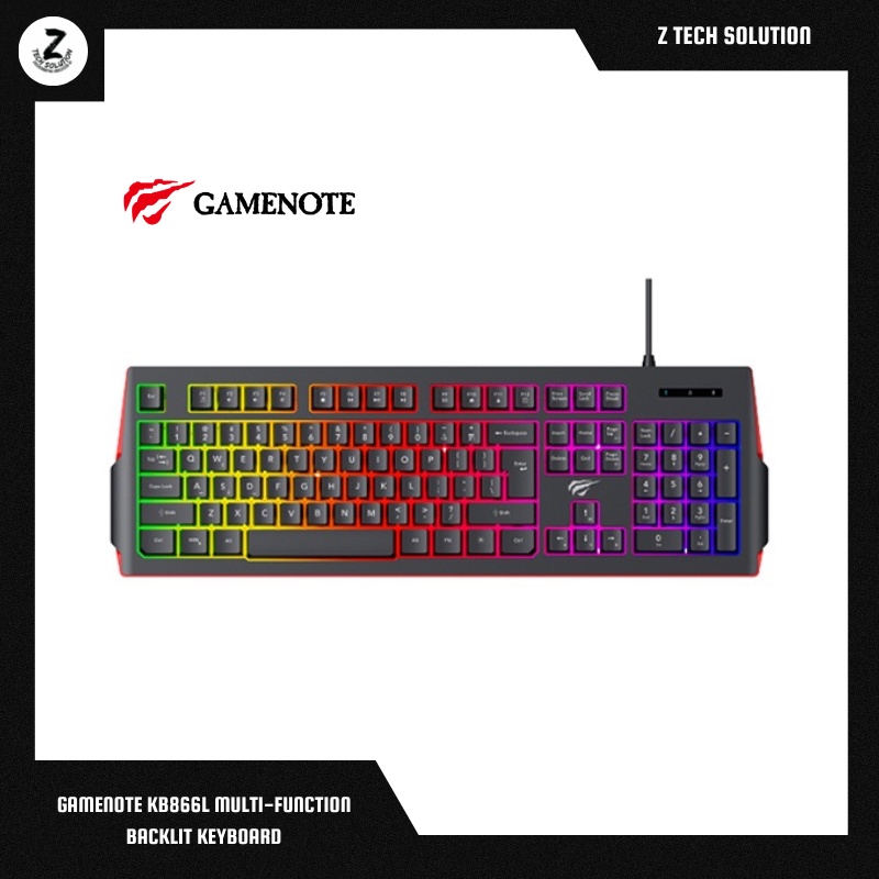 GAMENOTE KB866L Multi-Function Mechanical Backlit Keyboard Gaming ...