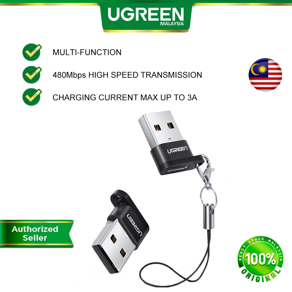 UGREEN USB A 2.0 Male to USB 3.1 Type C Female Connector Adapter ...
