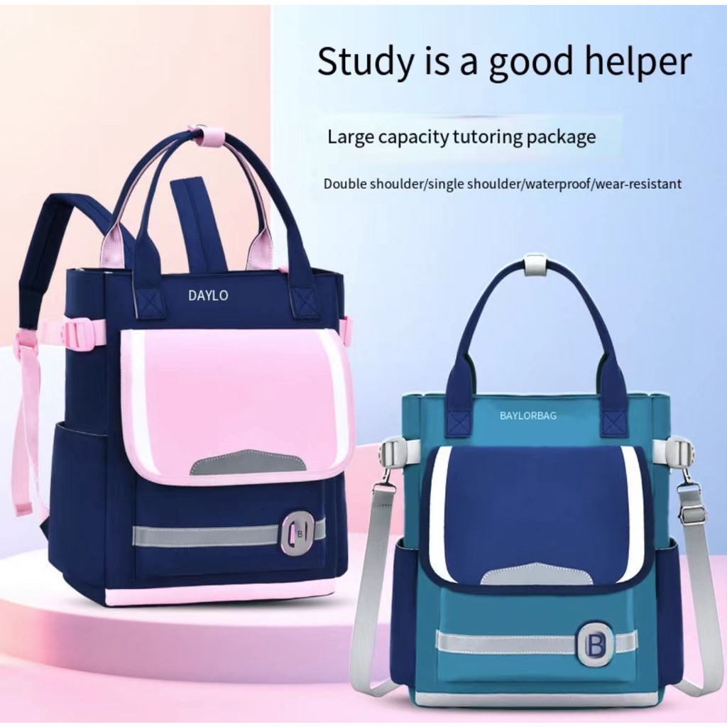 Primary School Students Backpacks Tutorial Bags Tote Carrying Book Use ...