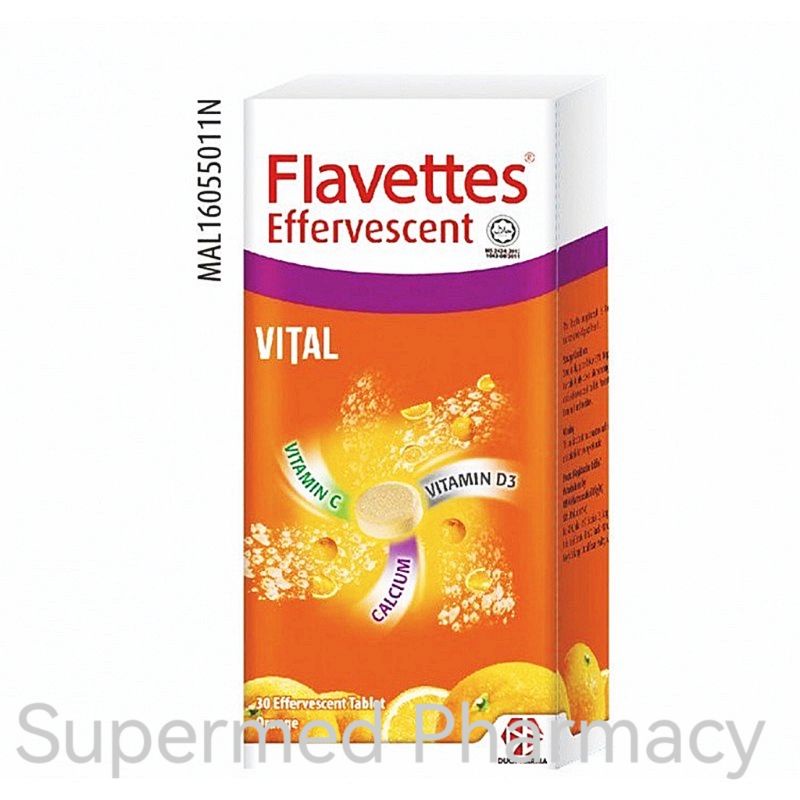 Flavettes Effervescent Vitamin C Vital 15's x 2 (Vitamin C 1000mg ...