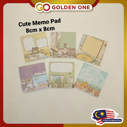 G.O Cute Ins Memo Pad Note Animal Sticker Note Book Notes Paper Pad ...