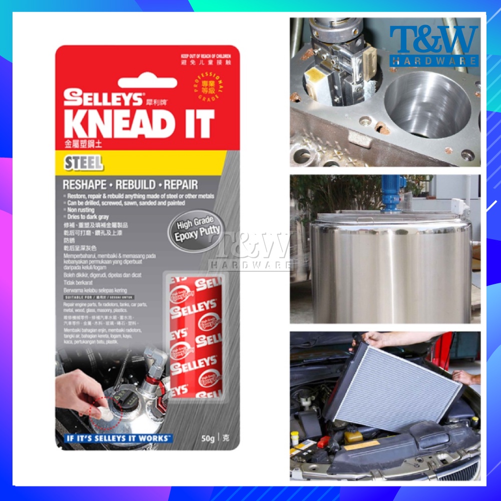 SELLEYS Knead it Epoxy Putty | Multipurpose & Underwater & Steel ...