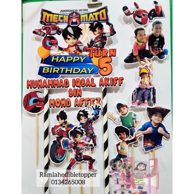 MECHAMATO READY STOCK DAN TOPPER CUSTUM CAKE TOPPER | Shopee Malaysia