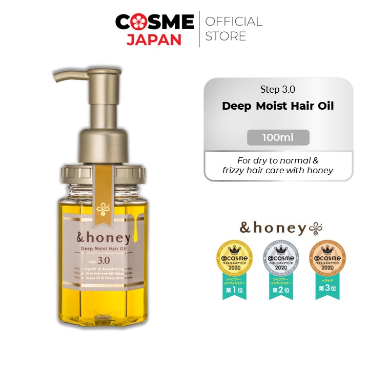 &honey Deep Moist Hair Oil 3.0 for Damage, Colored and Dry Hair (100ml ...