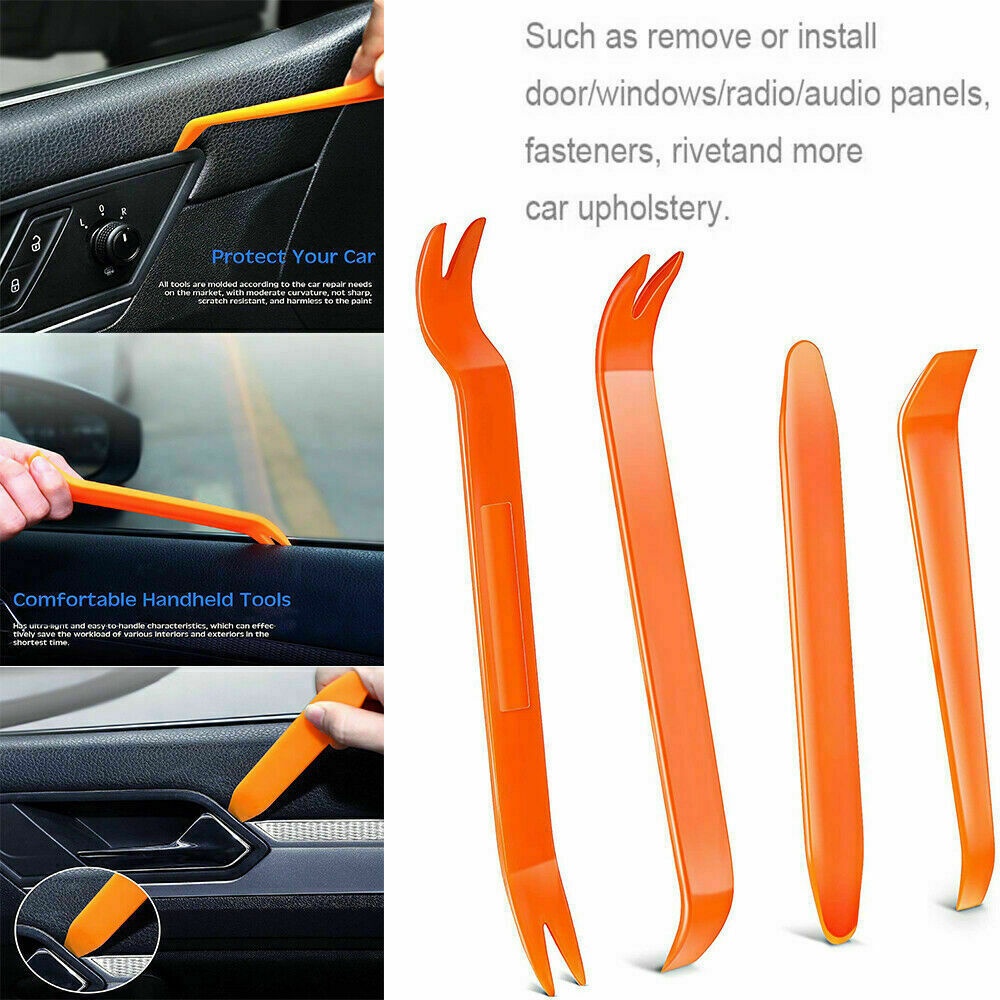 4pcs/Set Interior Tool Kit Pry Door Clip Radio Panel Plastic Car ...
