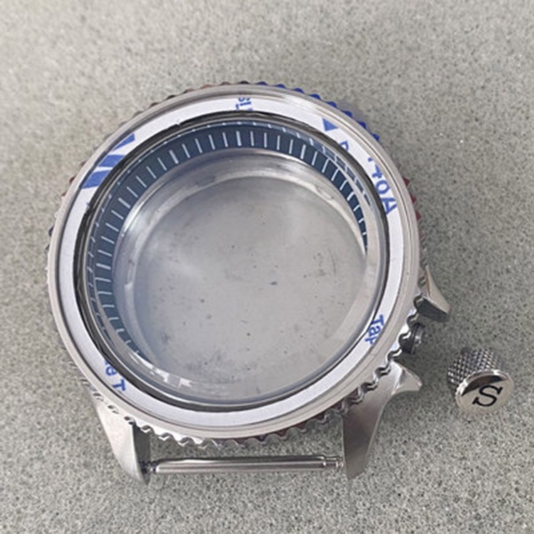 New 41.5mm Stainless Steel Case 3.8 Positions Mineral Glass Black Inner ...