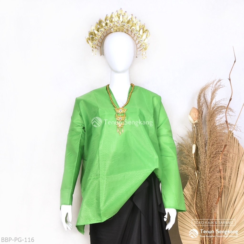 HIJAU Bugis Makassar Traditional Bodo Shirt Adult Plain Original Tokko ...