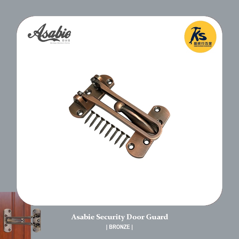 ASABIE Security Door Guard ( STAINLESS STEEL | BRONZE ) | Shopee Malaysia