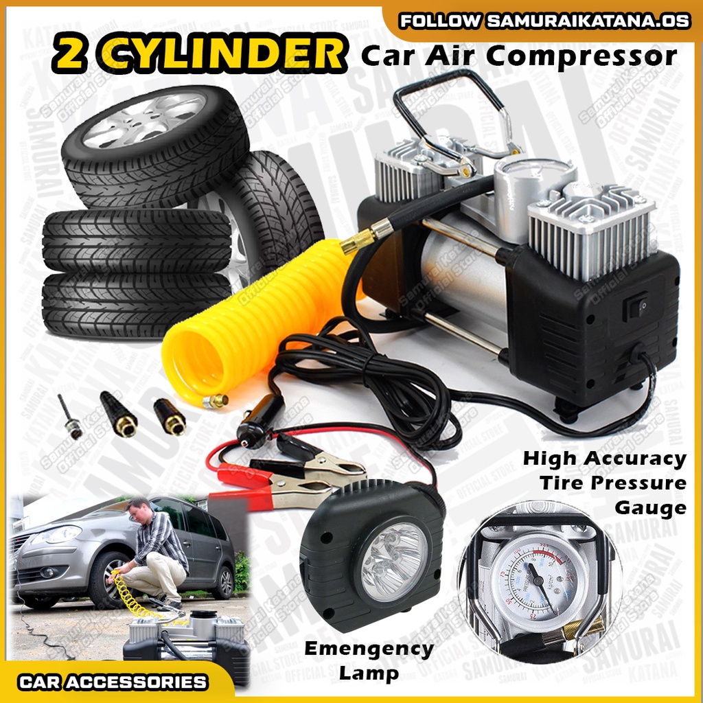 Portable Heavy Duty 2 Cylinder 150 PSI 65L/min Air Car Compressor ...