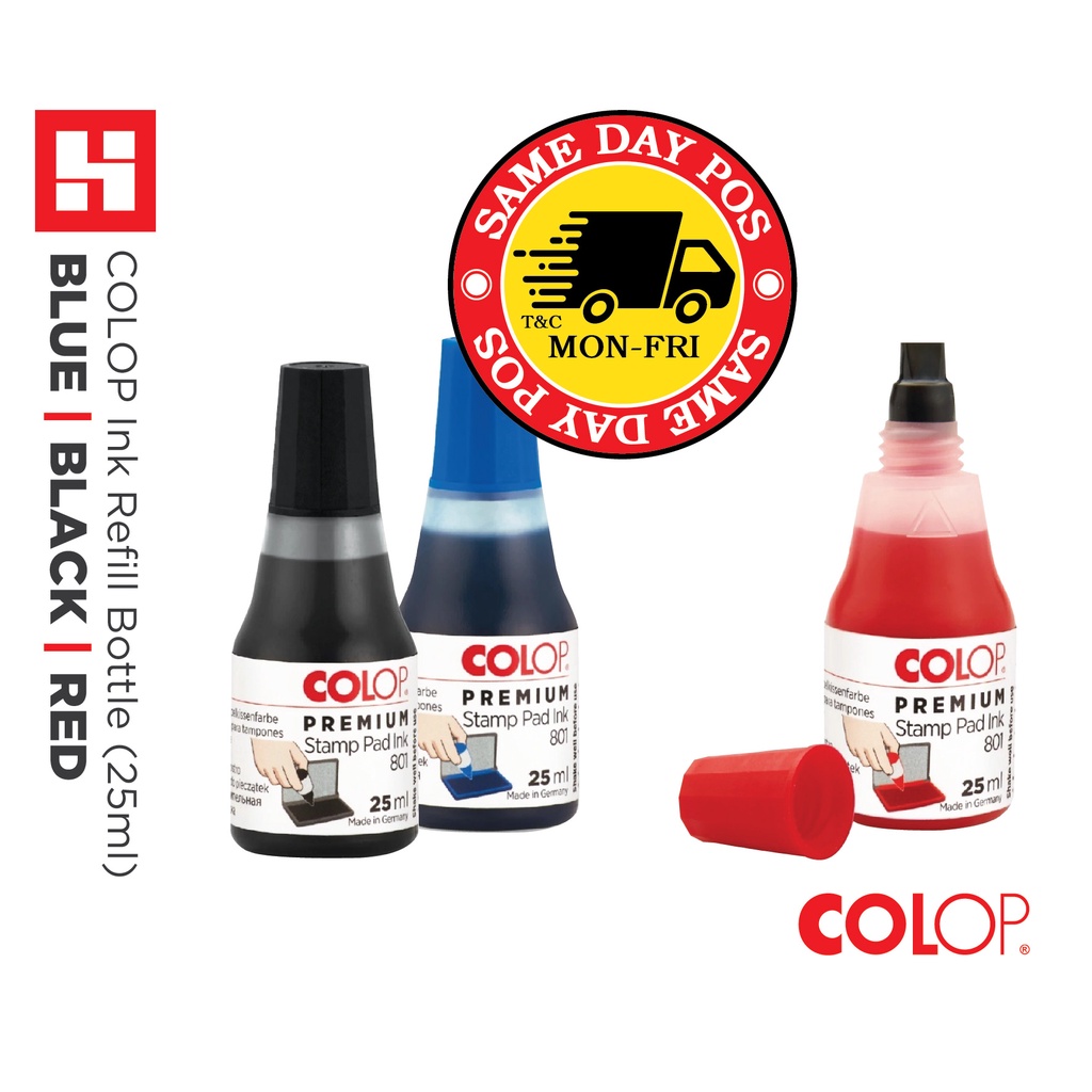 SAME DAY POS * Rubber Stamp * COLOP Premium Stamp Pad Ink | COLOP 801 ...