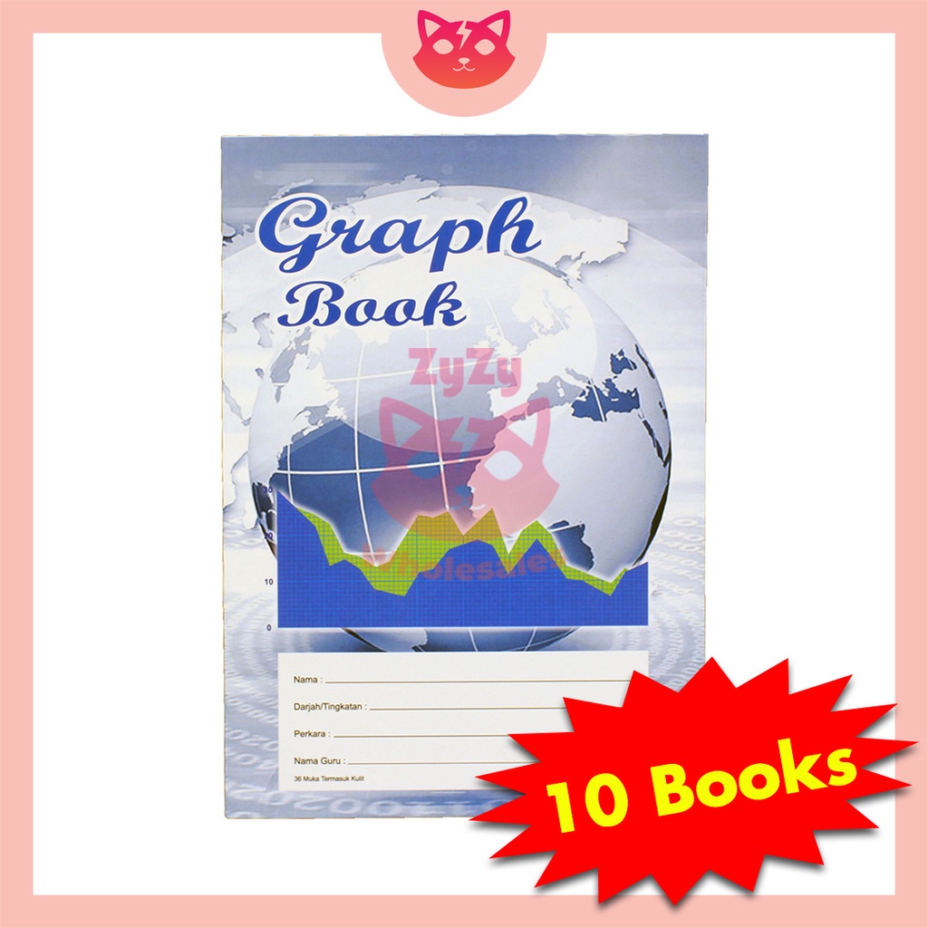 10 Books A4 Graph Book Science Graft Book Buku Graf Buku Sains Graf ...