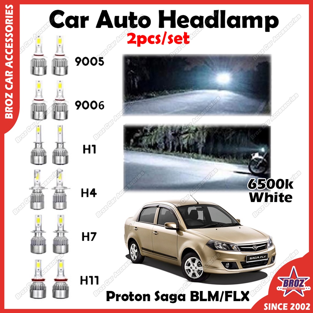 For Proton Saga BLM / FLX / FL Car Headlight Head Lamp LED White Light ...