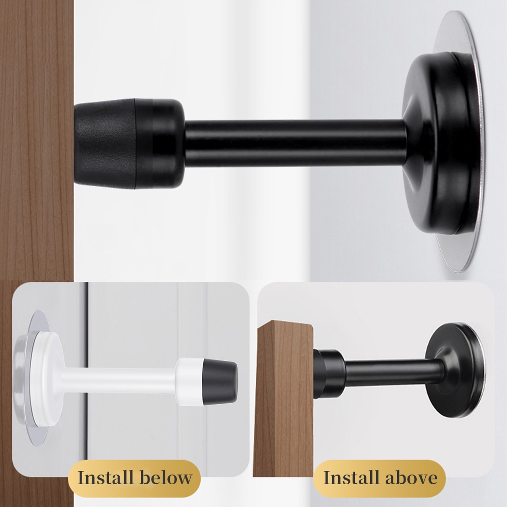 Stainless Steel Door Stops Wall Mounted Door Stopper Rubber Holder ...