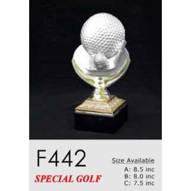 TROPHY RESIN F442 A,B,C SPECIAL GOLF TROFI SOUVENIR - SM , SR , SE ...