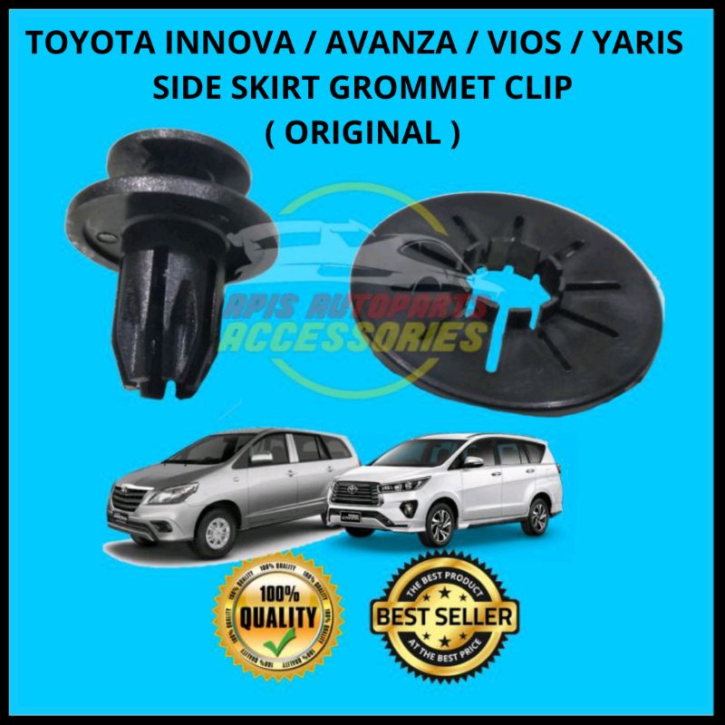 ( ORIGINAL ) TOYOTA INNOVA AVANZA VIOS YARIS SIDE SKIRT GROMMET CLIP ...
