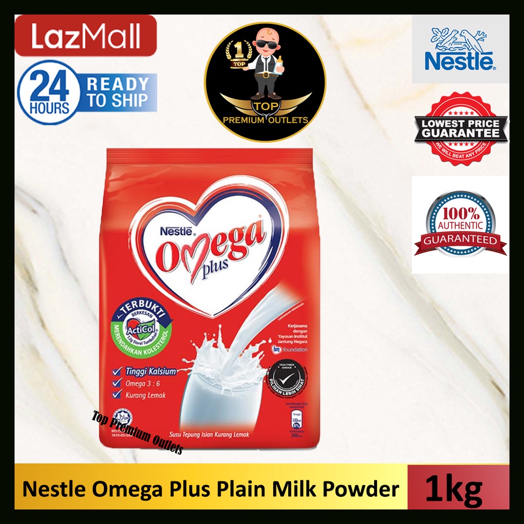 Nestle Omega Plus Plain Milk Powder (1kg) Exp: 12/2025 | Shopee Malaysia