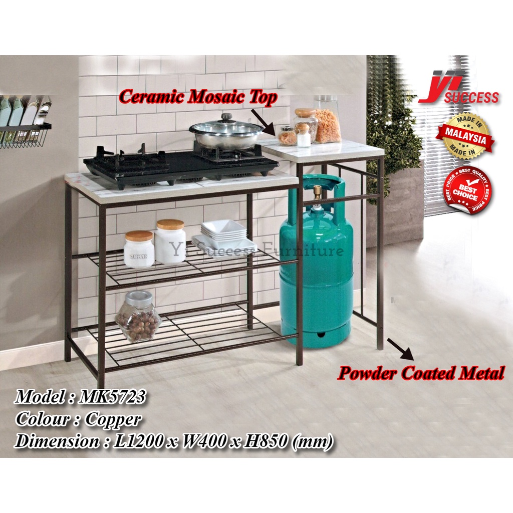 Yi Success Powder Coated Metal Kitchen Stove / Mosaic Top Kitchen Rack ...
