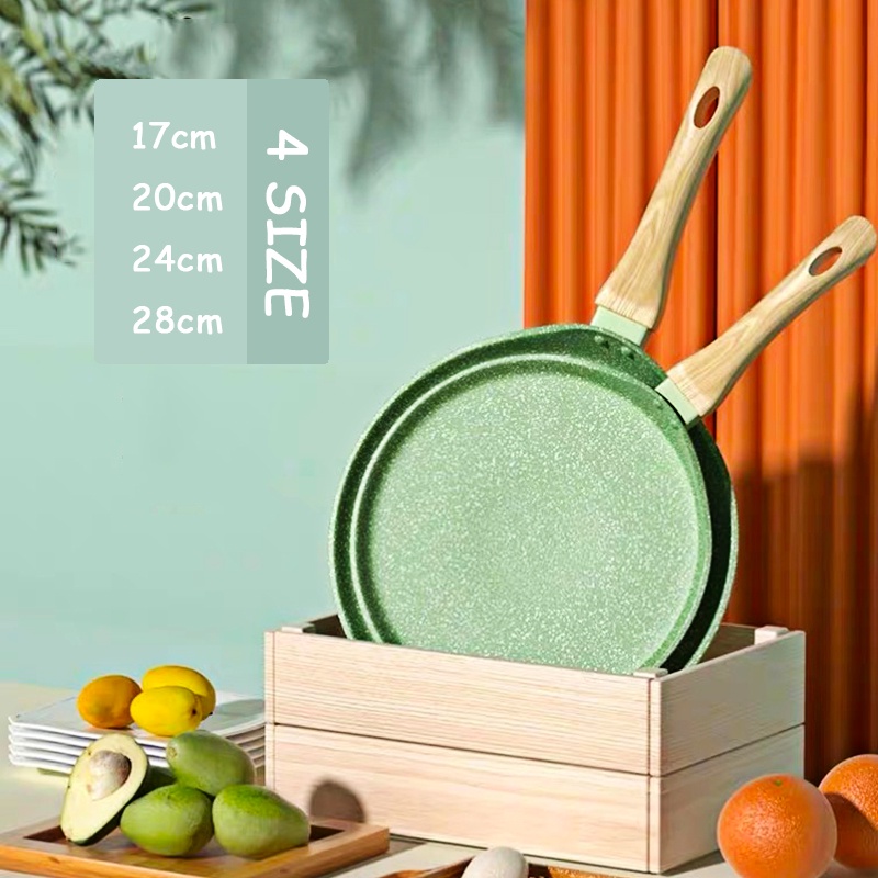 S&S【Local Ready Stock】 Green Frying Pan Nonstick Omelette Pan Pancake ...