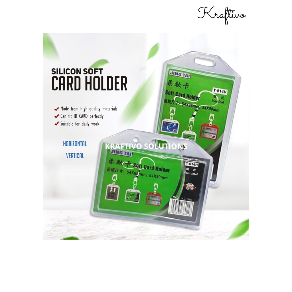 PVC Soft Card Holder Transparent Badge Event Office School Factory Name ...