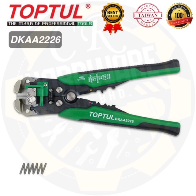 TOPTUL DKAA2226 HEAVY DUTY SELF-ADJUSTING WIRE STRIPPER (MADE IN TAIWAN ...