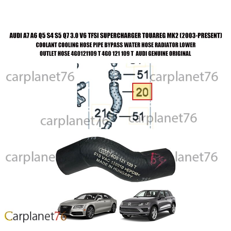 AUDI A7 A6 Q5 S4 S5 Q7 3.0 V6 TFSI SUPERCHARGER TOUAREG MK2 COOLANT ...