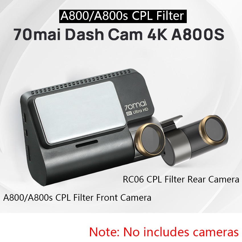 For 70 Mai Dash Cam A800S CPL Polarizing Or RC06 Rear Camera CPL Filter ...