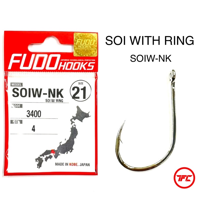 FUDO Hooks SOI With Ring Fishing Hook SOIW-NK Japan | Shopee Malaysia