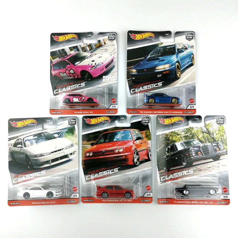Hot Wheels Modern Classics Set (Honda EG Hello Kitty, Subaru Imprezza ...