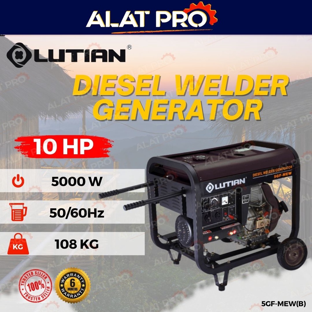 LUTIAN 5.0KW/5000Watt Diesel Welder Generator with 190Amp welding up to ...