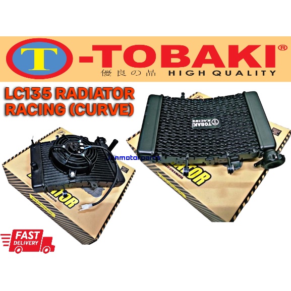 TOBAKI RADIATOR RACING LC135 Y15 RADIATOR CURVE WITH BLOWER TANGKI ...