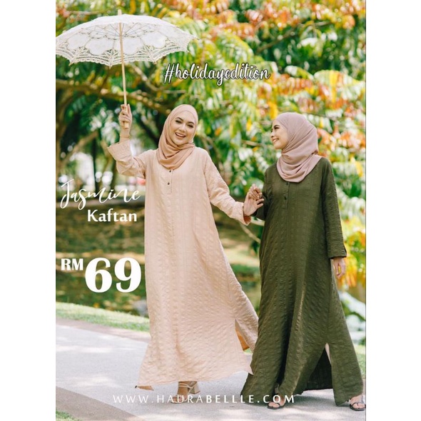 JASMINE KAFTAN BY HAURABELLE (IRONLESS) | Shopee Malaysia