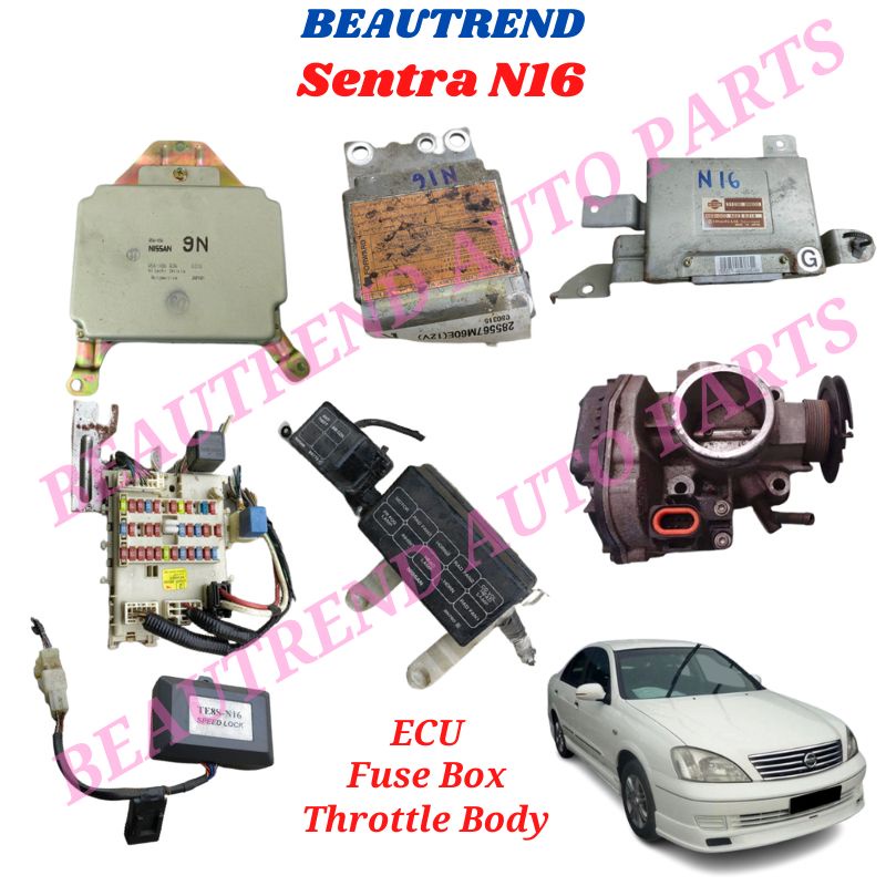 Nissan Sentra N16 Engine ECU Airbag Gear Box TCU Fuse Box Dashboard ...