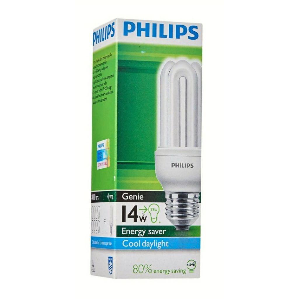 Philips Genie 14W CDL (Cool Daylight) E27 220-240V Compact Fluorescent ...