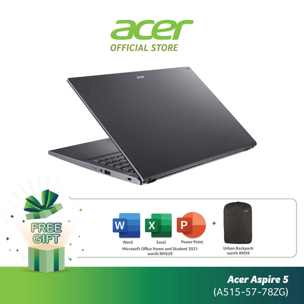 Acer Aspire 5 Intel 12th Gen Core i7 Laptop A515-57-78ZG | Shopee Malaysia