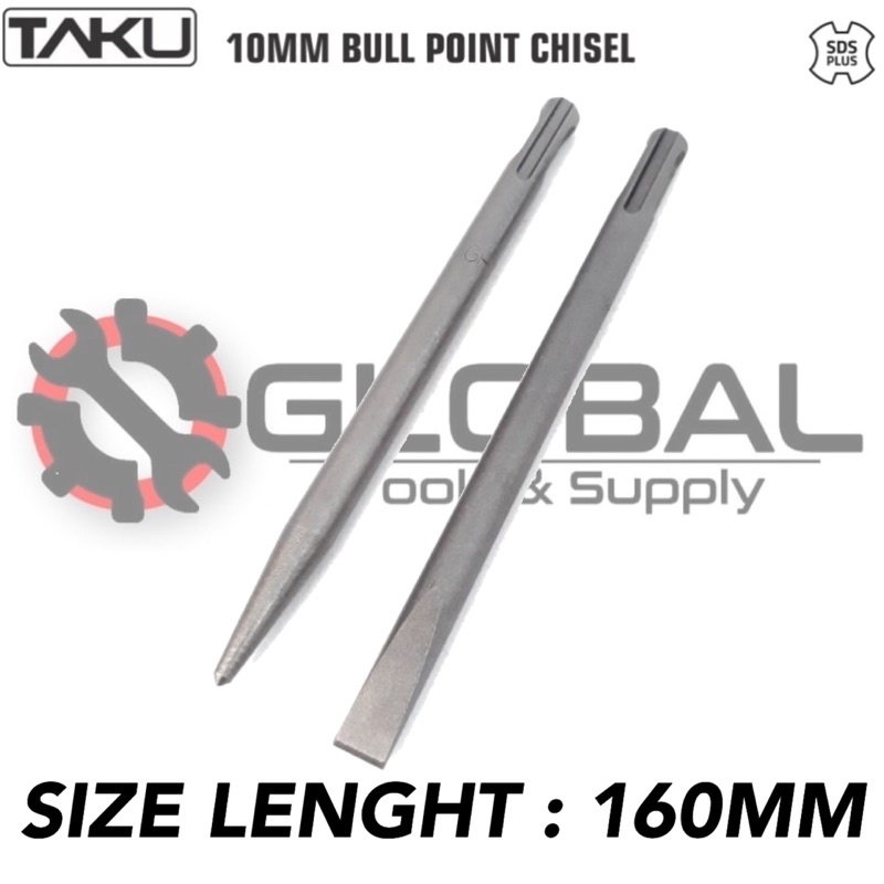 🇲🇾 READY STOCK 🇲🇾 TAKU 10MM SDS-PLUS BULL POINT CHISEL / HACKER CHISEL ...